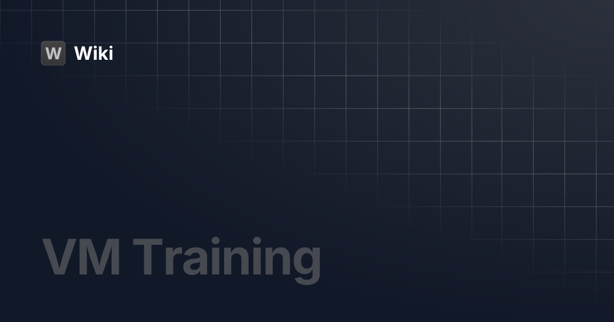 VM Training | Wiki