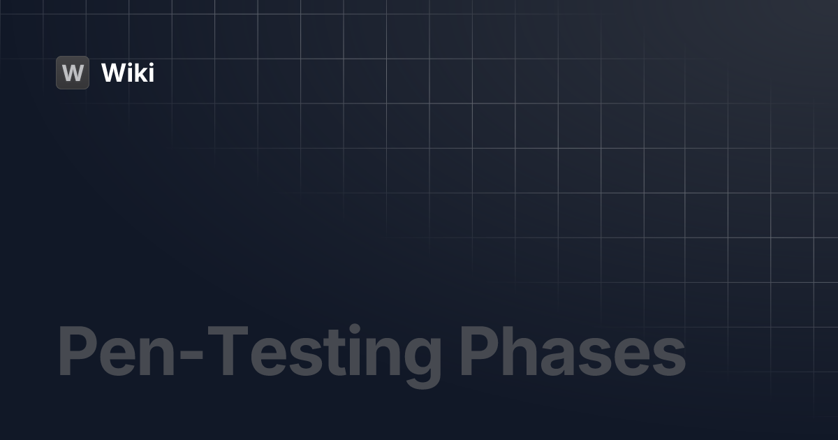 Pen-Testing Phases | Wiki